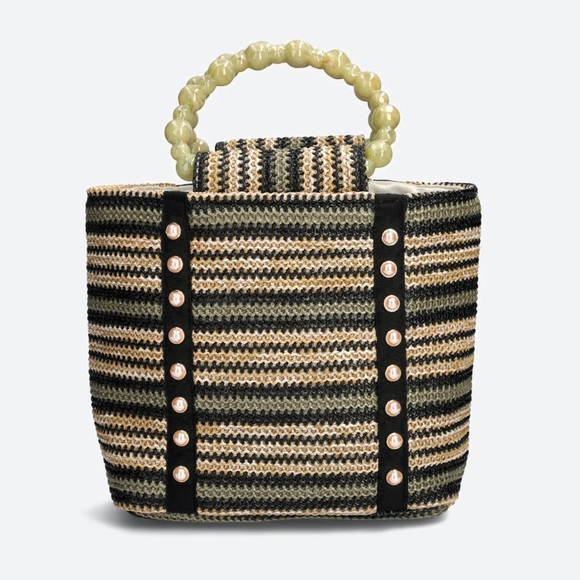 BTB | Bags | Btb Los Angeles Austin Bag Black Straw Raffia Mini Bag ...